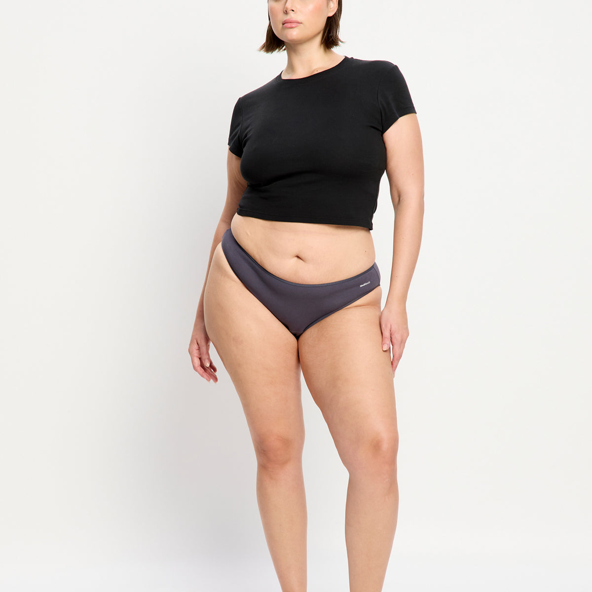 Period Basic Cheeky Bikini - Light in Steel | Modibodi – Modibodi EU