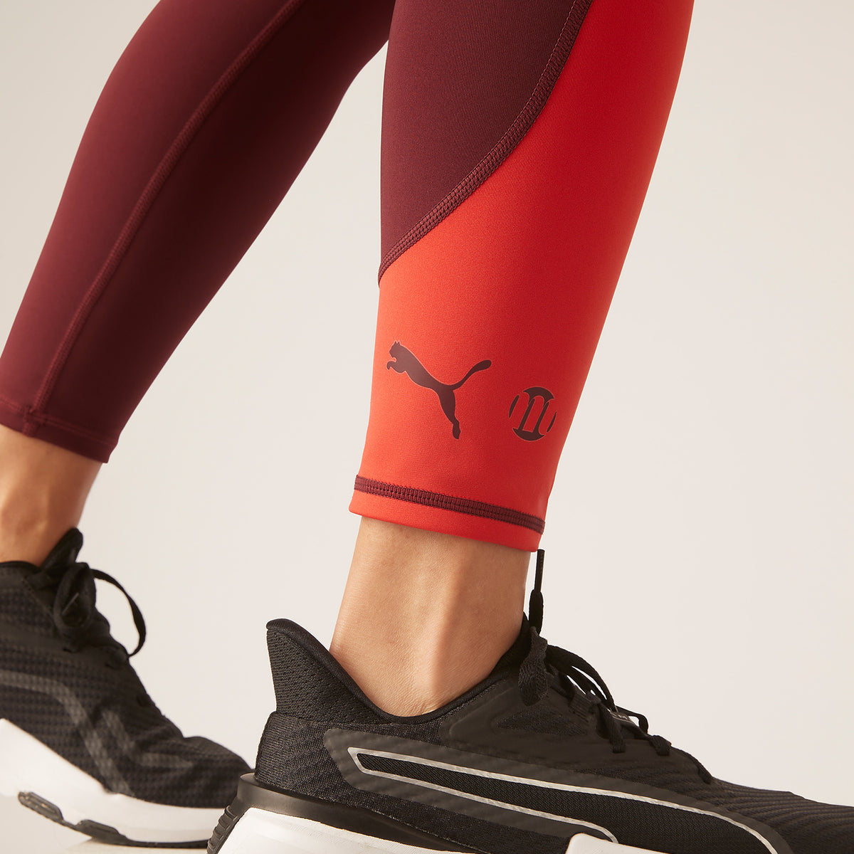 Period Puma X Modibodi 7/8 Active Legging - Moderate in Aubergine/Burnt ...