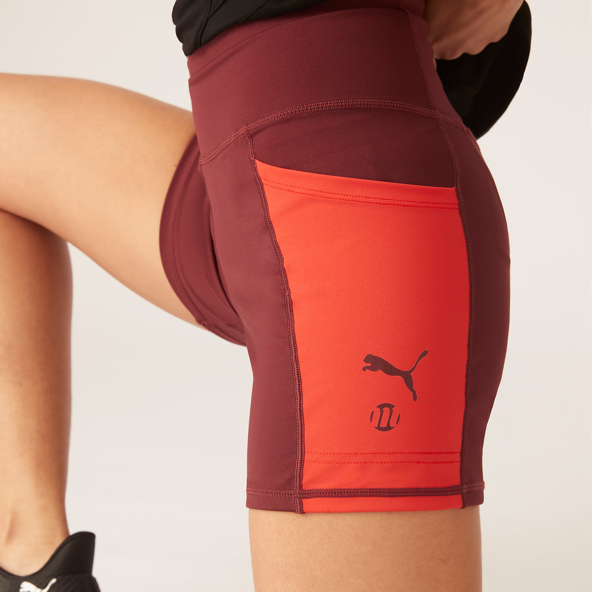 Period Puma X Modibodi Active Cycle Short - Moderate in Aubergine/Burnt ...